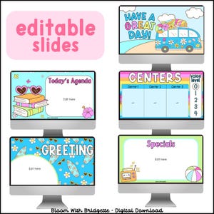 Summer Classroom Makeover | Cutesy Beach Decor | Daily Slides ...