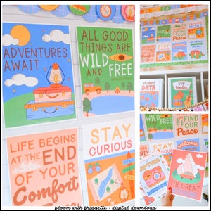 Camping Classroom Poster Display, Colorful Classroom Decorations, Text ...