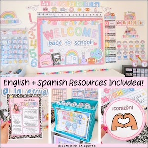 Composition Notebook Classroom Decor | Bilingual Friendly | Pastel ...