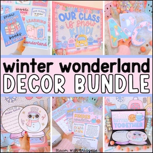 Winter Classroom Decor Bundle, Bulletin Board, Classroom Slides ...