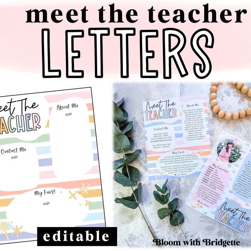 Meet the Teacher Template - Etsy
