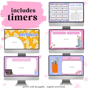 Bright Spring Daily Google Slides and Powerpoint Templates With Timers ...