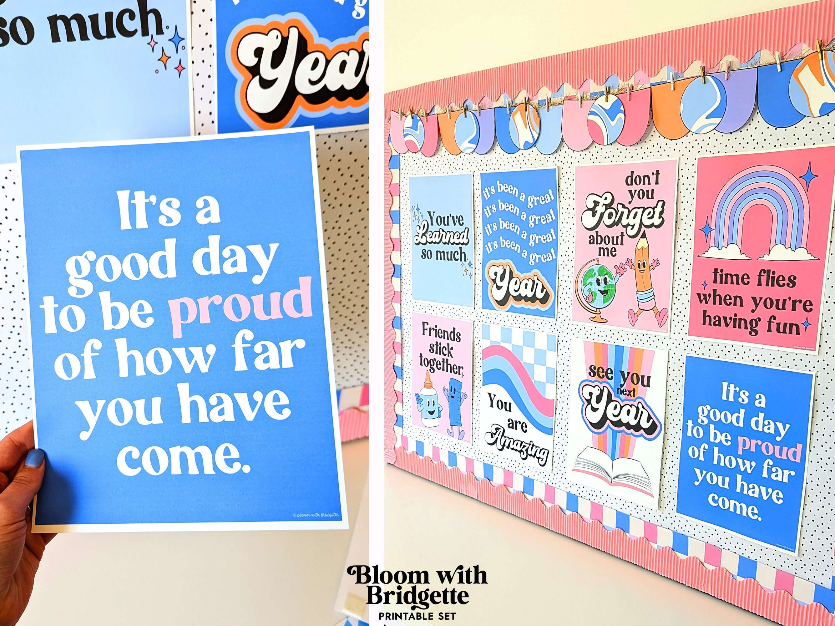 Retro End of Year Classroom Posters Easy Bulletin Board - Etsy