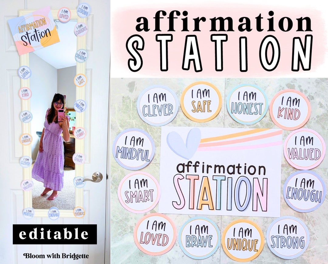 Affirmation Station, Pastel Classroom Theme, Calm Classroom Decor ...