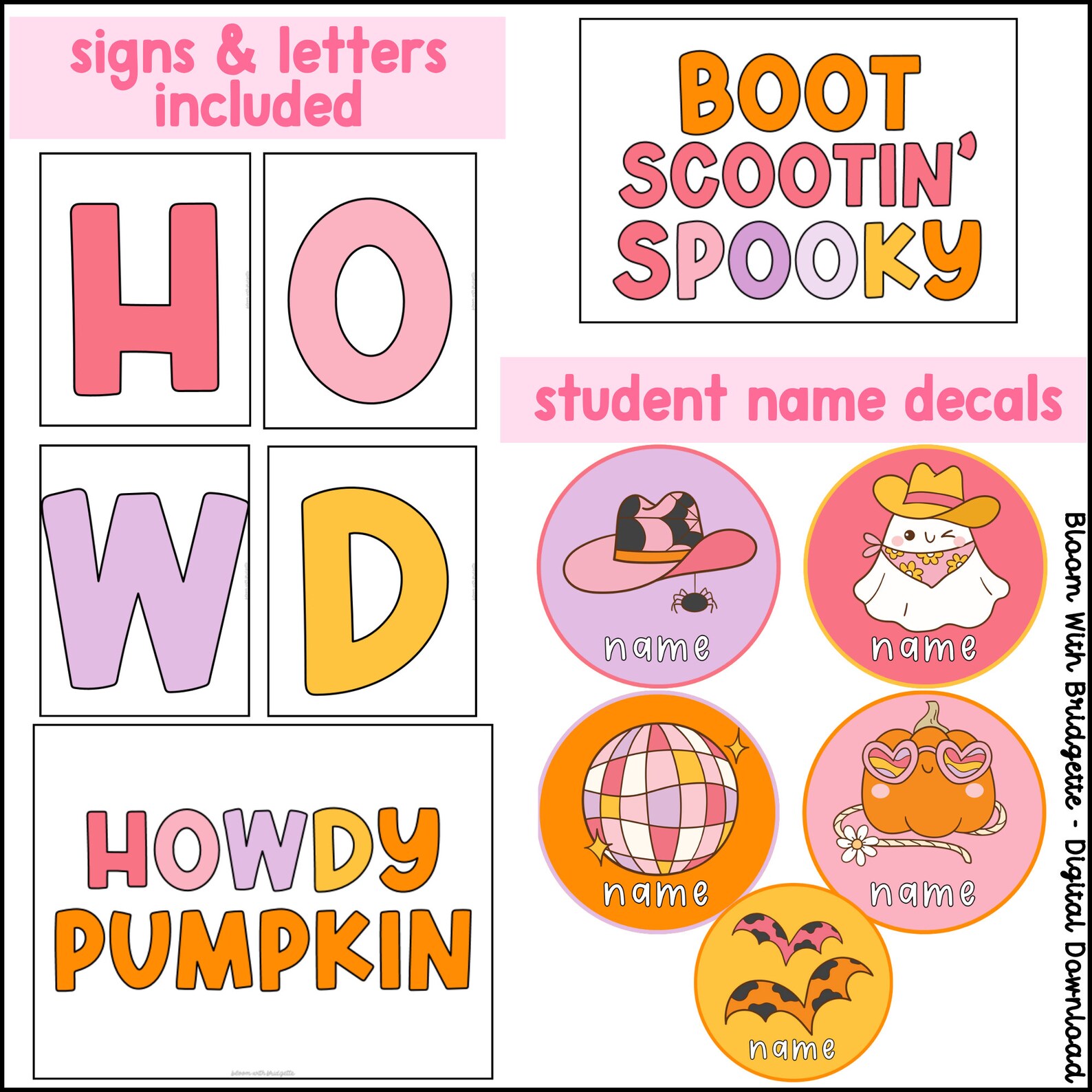 Western Halloween Bulletin Board, Classroom Decor, Western Bulletin ...