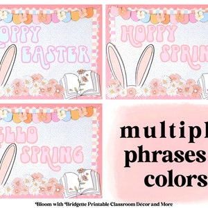 Retro Easter Bulletin Board Kit and Student Activity, Spring Bulletin ...