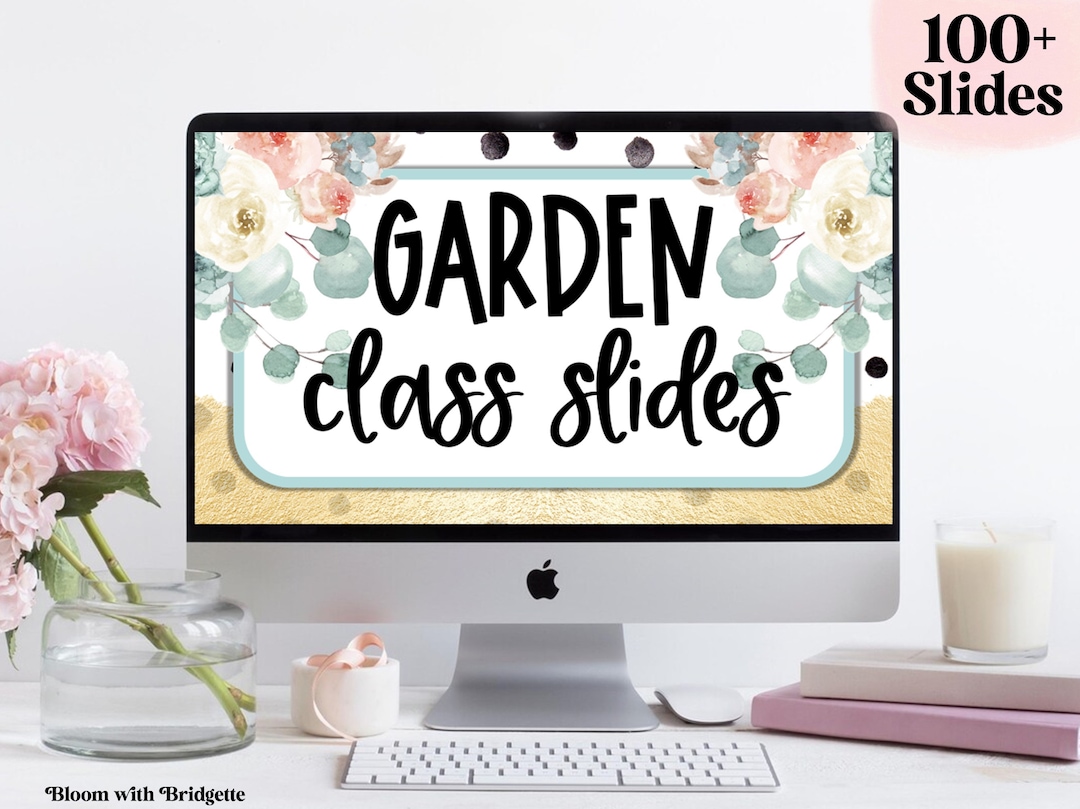 Garden Editable Slide Templates, Editable Classroom Decor, Classroom ...