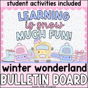 Winter Wonderland Bulletin Board, December Classroom Decor, Happy ...