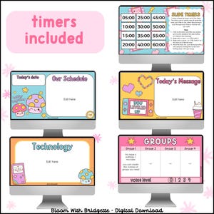 New Year Classroom Slides, Editable Slide Template, Daily Slides ...