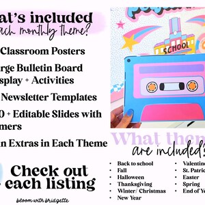 Seasonal Classroom Decor Bundle, Retro Classroom Decor MEGA Bundle ...