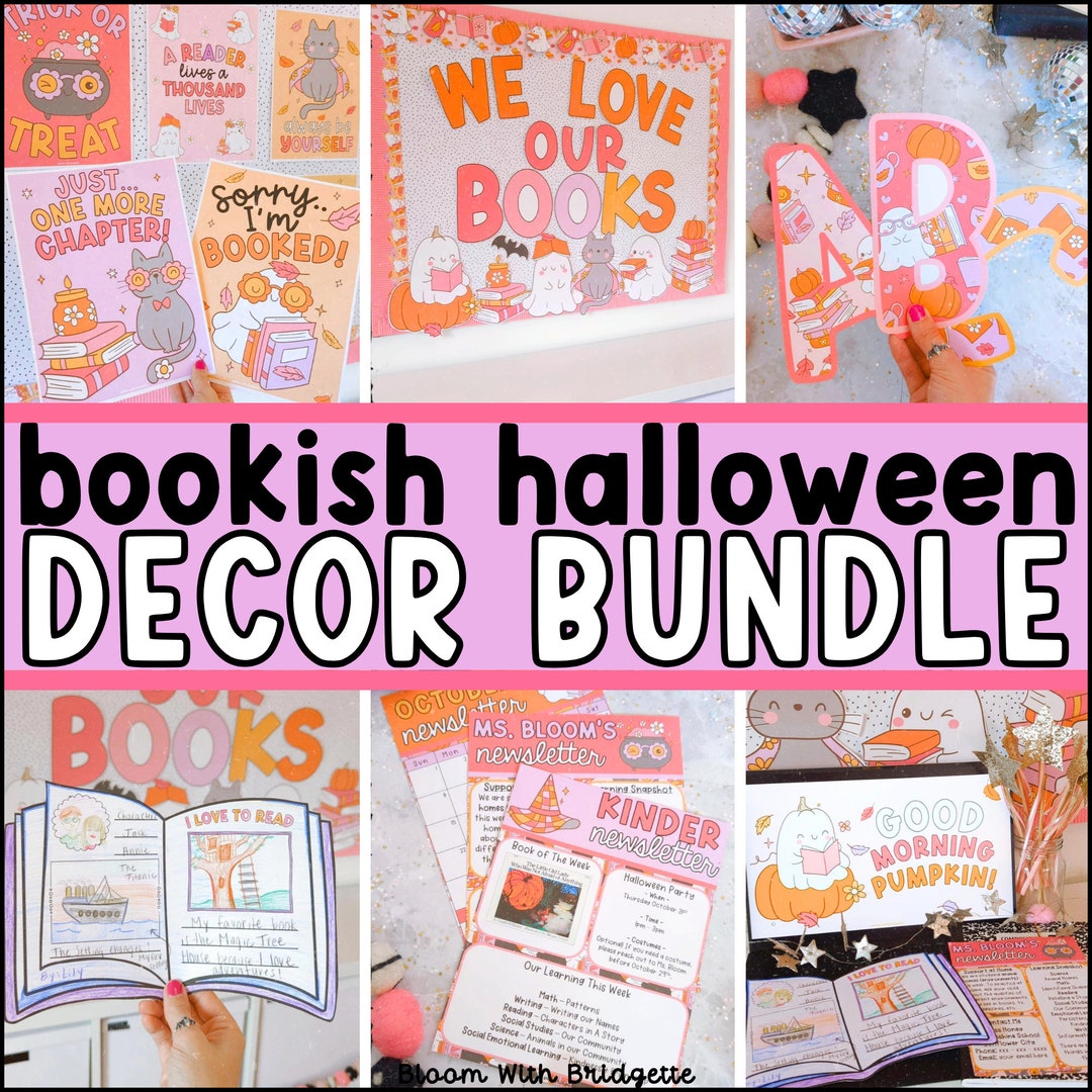 Cute Halloween Classroom Decor Bundle, Bulletin Board, Classroom Slides ...