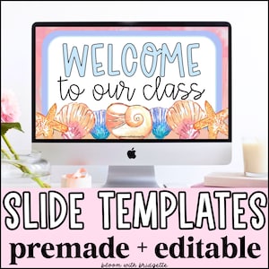 Beach Theme Classroom Slides, Calm Classroom Slides, Editable Slide ...