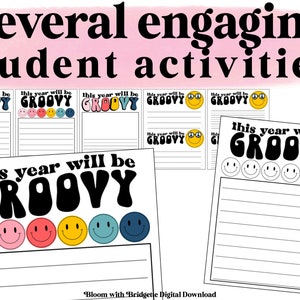 Groovy Bulletin Board and Student Activities, Printable Classroom Decor ...