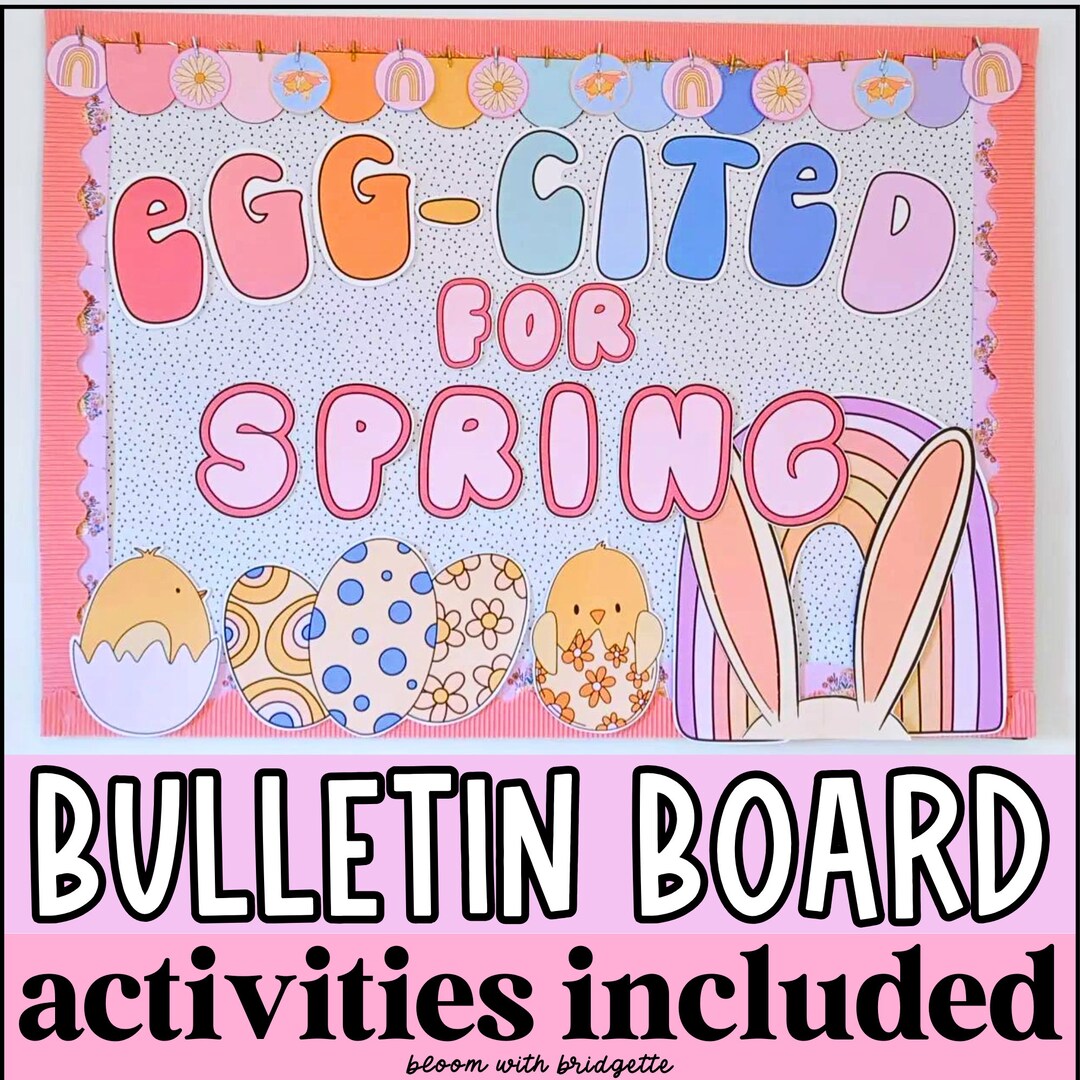 Easter Spring Bulletin Board, March Bulletin Board, Spring Craft ...