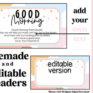 Modern Pastel Editable Slide Templates, Editable Classroom Decor ...