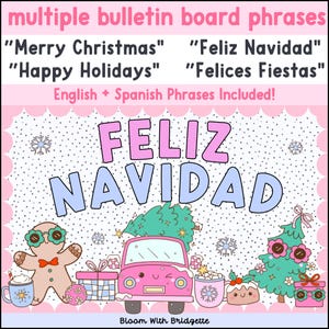 Christmas Bulletin Board, December Classroom Decor, Happy Holidays ...