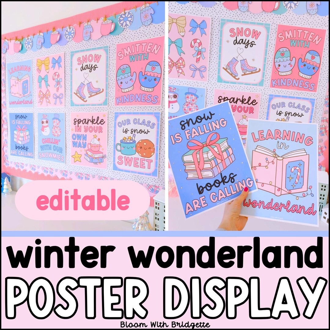 Winter Wonderland Classroom Posters, Editable Classroom Posters ...