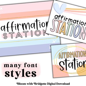 Affirmation Station, Pastel Classroom Theme, Calm Classroom Decor ...