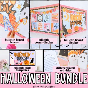 Halloween Bulletin Board Kit and Student Activity, Fall Bulletin Board ...
