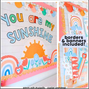 Back to School Bulletin Board, Bright Sunshine Classroom Decor ...