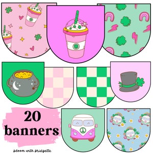 St. Patricks Day Bulletin Borders and Banners, Printable Spring ...