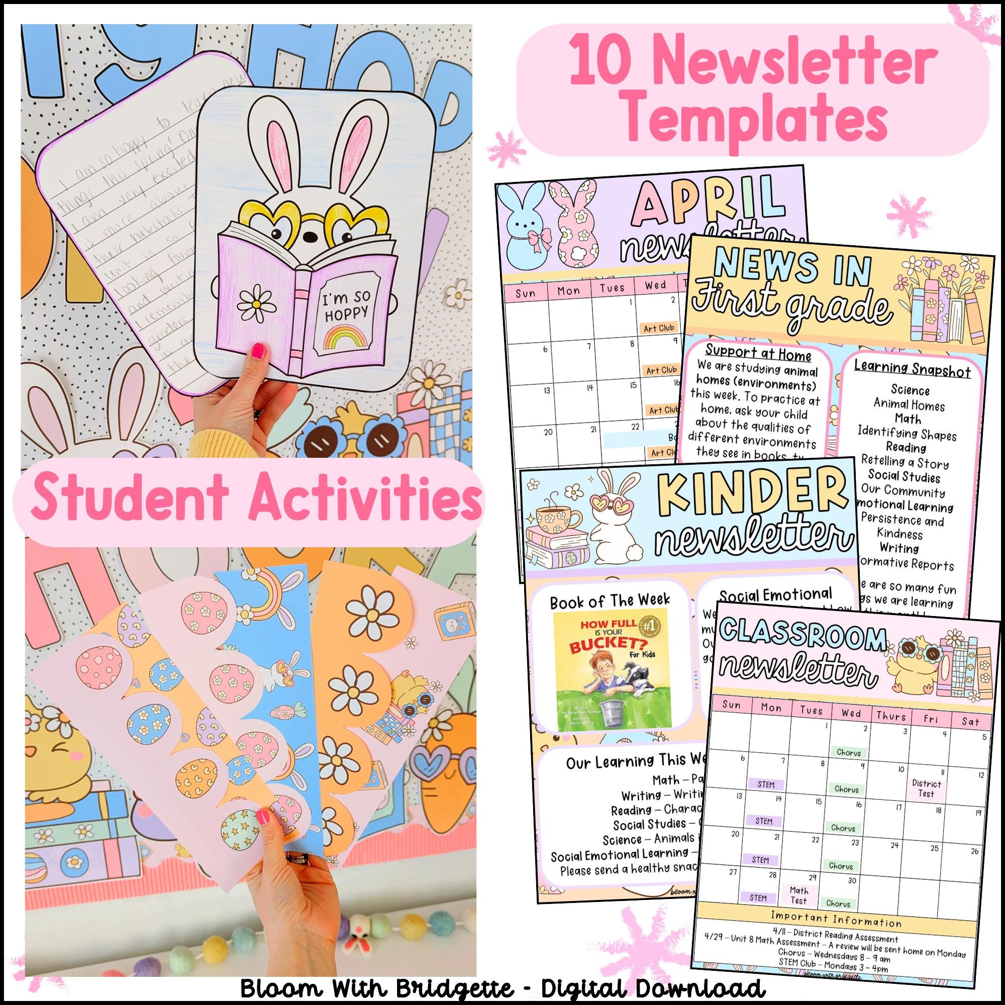 Easter Classroom Decor Bundle, Cutesy Spring Bulletin Board, Posters ...