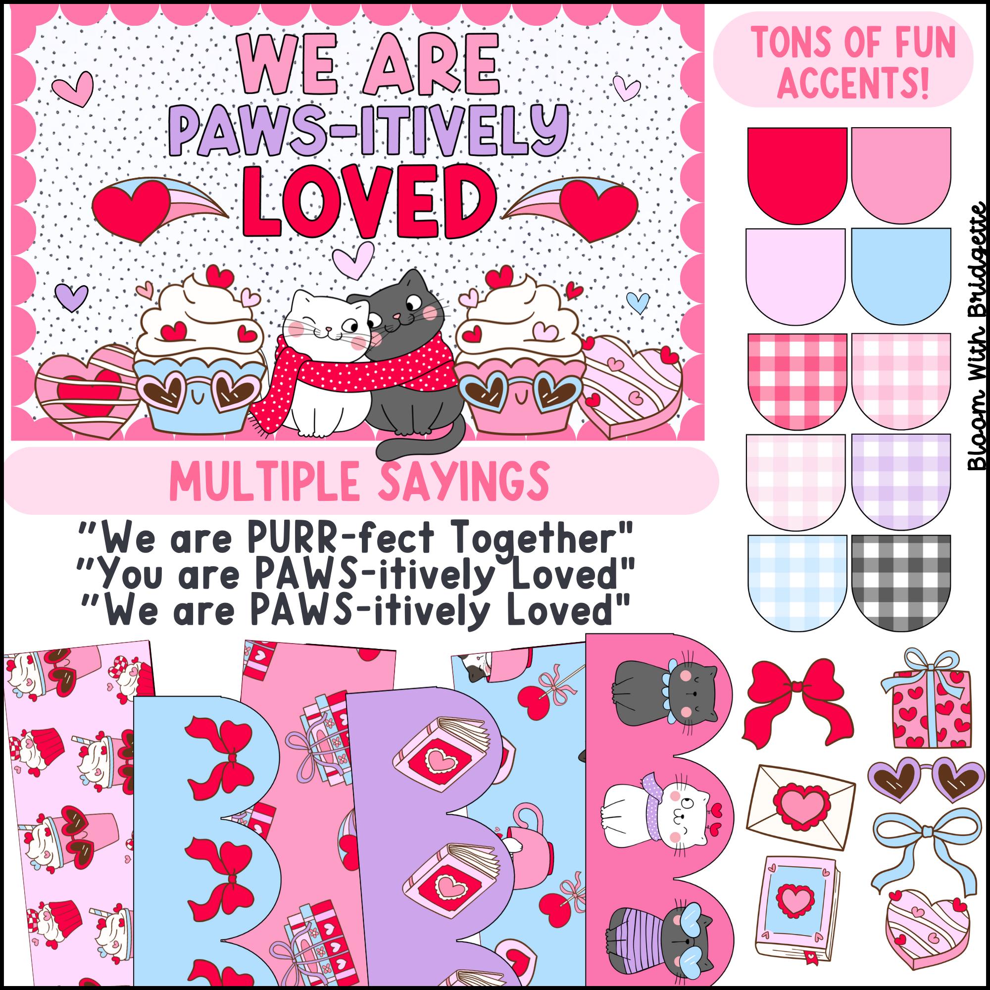 Valentine's Day Classroom Decor Bundle, Bulletin Board, Daily Slides ...