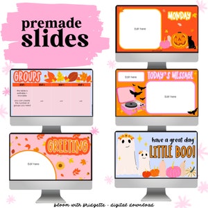 Halloween Google Slides and Powerpoint Templates With Timers, Classroom ...