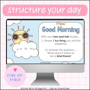 Back to School Daily Slides With Timers, Editable Templates for Canva ...