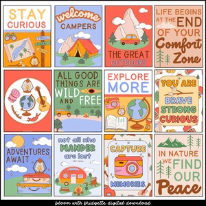 Camping Classroom Poster Display, Colorful Classroom Decorations, Text ...