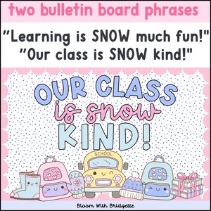 Winter Wonderland Bulletin Board, December Classroom Decor, Happy ...
