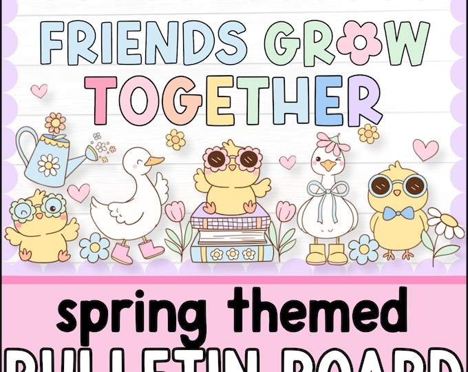 Spring Day Bulletin Board, Printable March April Classroom Decor, Cute ...