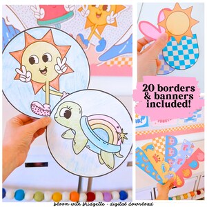 Retro Summer Bulletin Board, End of Year Bulletin Board, Summer Craft ...