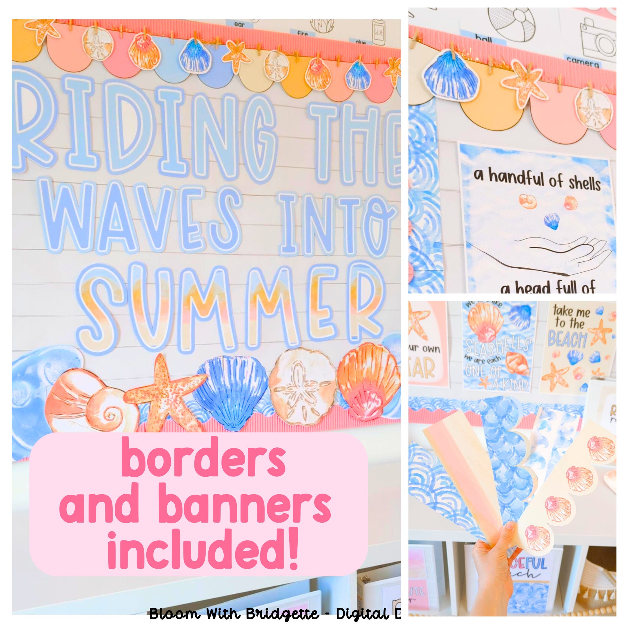 Beach Classroom Decor Mini Bundle, Coastal Classroom Theme, Bulletin ...