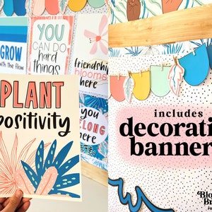 Bright Tropical Classroom Posters, Back to School Bulletin Board ...