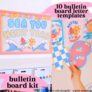 Retro Summer Classroom Decor Bundle, Bulletin Board, Posters, Classroom ...
