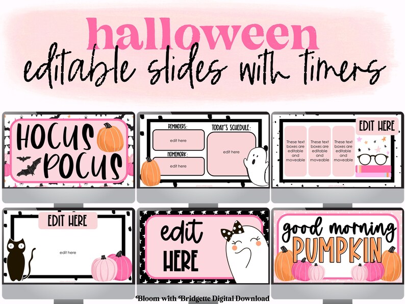 Seasonal Classroom Slide Templates With Timers Bundle, Holiday ...