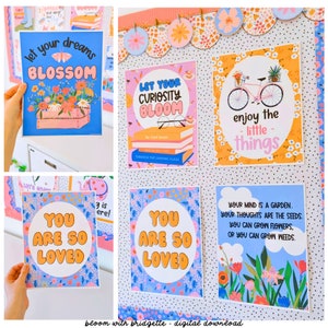 Bright Spring Classroom Decor Bundle, Bulletin Board, Posters ...