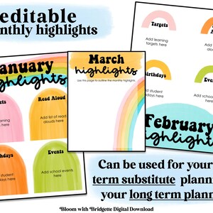 Retro Editable Substitute Binder, Daily Subbing, Maternity Leave Binder ...