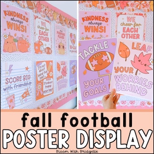 Fall Football Classroom Posters, Classroom Posters, September Bulletin ...