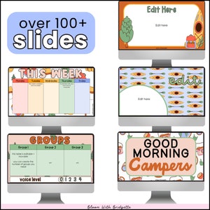 Camping Classroom Slide Templates, Daily Google Slides and Powerpoint ...