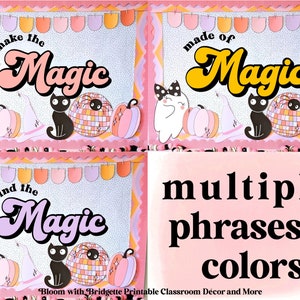 Retro Halloween Bulletin Board Kit and Student Activity, Fall Bulletin ...