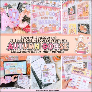 Fall Goose Bulletin Board Kit | Bilingual Spanish & English Classroom ...