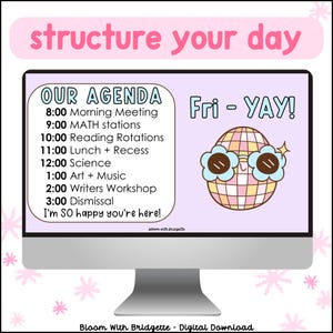 Spring Classroom Slides, Editable Slide Template, Daily Slides, Agenda ...