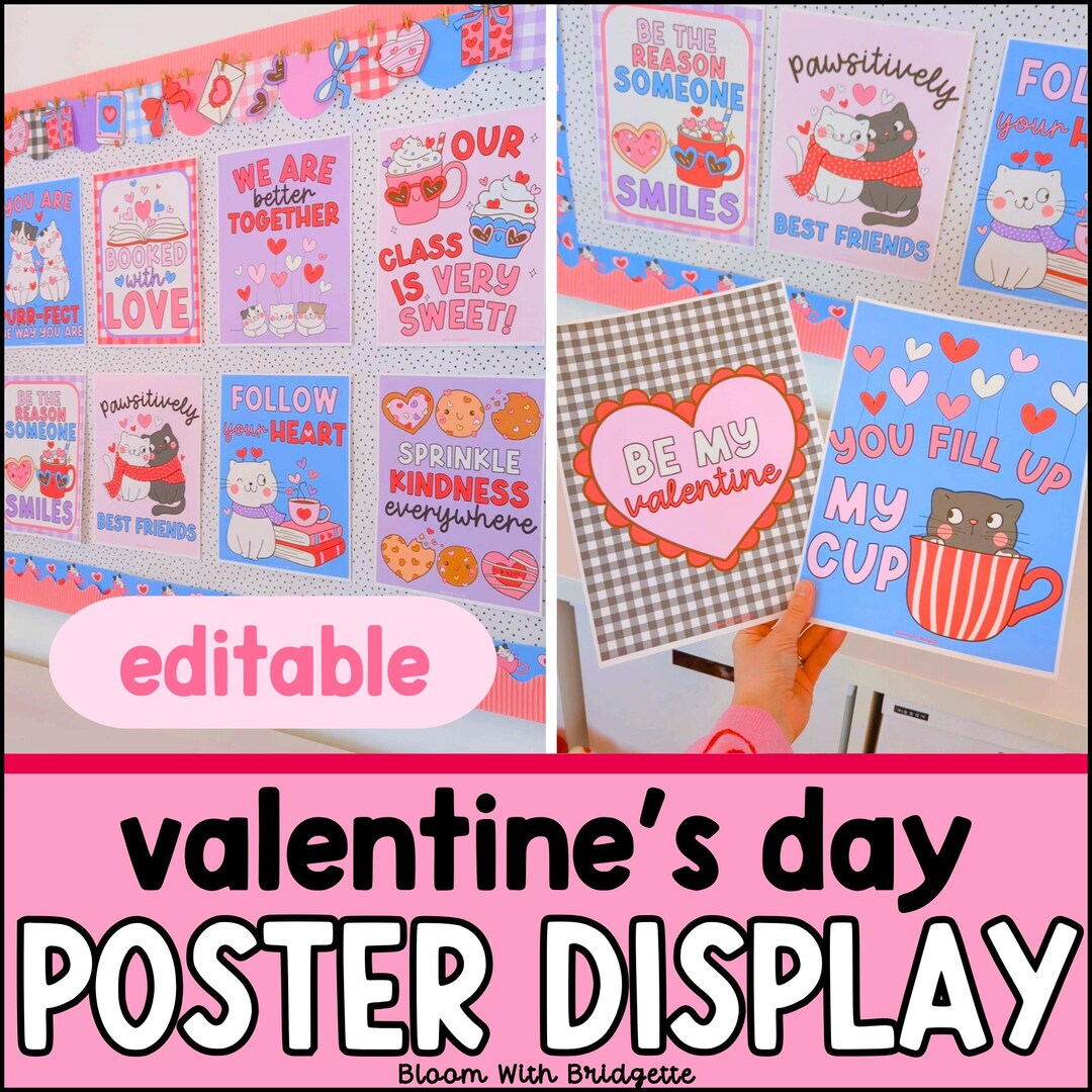 Valentine's Day Classroom Posters, Classroom Posters, Kindness Bulletin ...