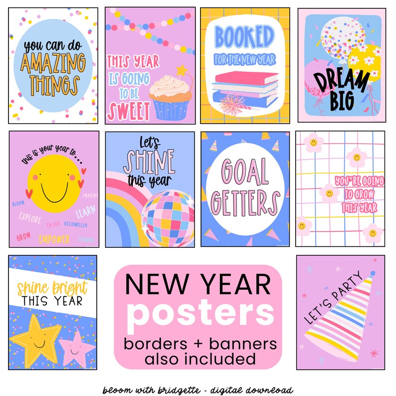 Seasonal Classroom Poster Bundle, Holiday Poster MEGA Bundle, Classroom ...
