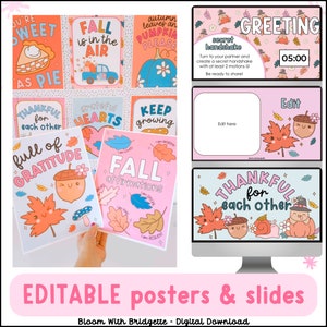 Thanksgiving Classroom Decor Bundle, Bulletin Board, Classroom Slides ...