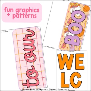 Cute Halloween Door Decor, Classroom Decor, Bookish, Welcome Door ...