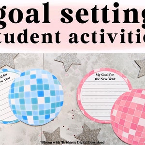 New Year Bulletin Board, Student Goal Setting Activity, Retro Classroom ...