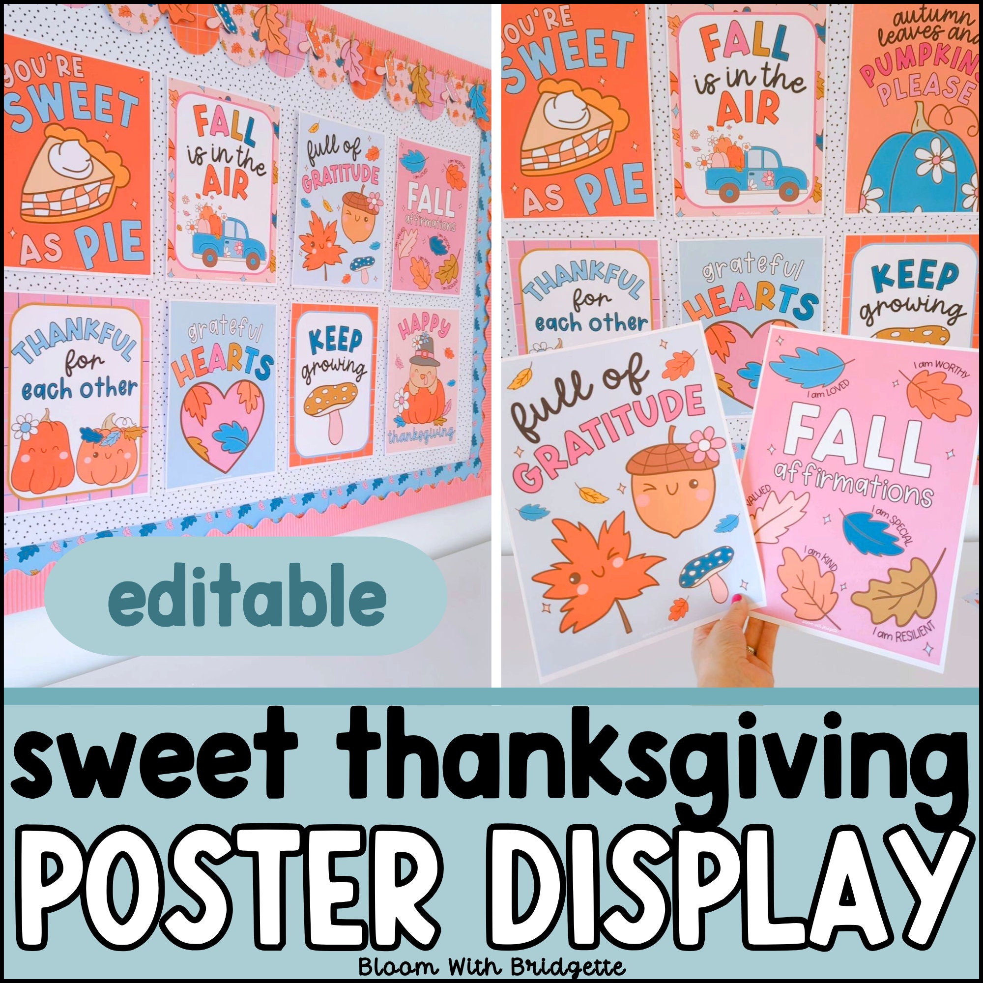 Thanksgiving Classroom Posters, Classroom Posters, November Bulletin ...